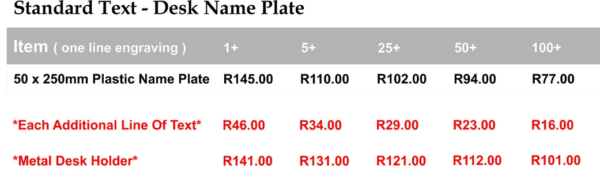 Wall and Standing Desk Name Plates | Aquarius Media